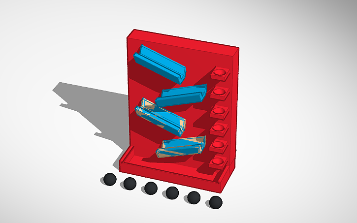 3D design marble track - Tinkercad