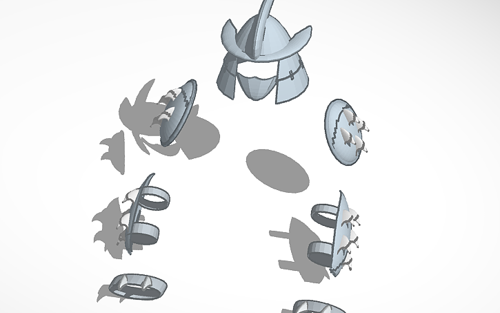 3D design SHredder mask - Tinkercad