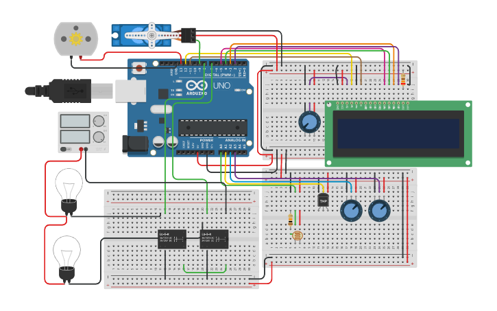 Circuit design Invernadero - Tinkercad