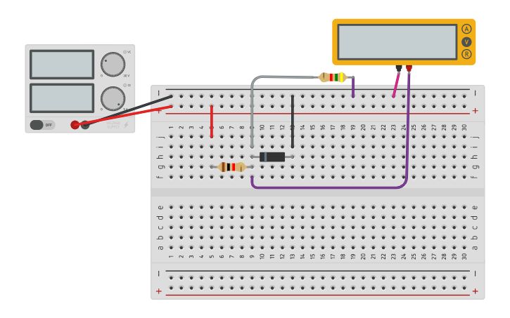 Circuit design 1b zener as voltage regulator | Tinkercad