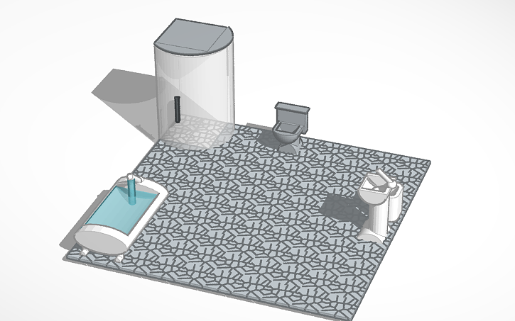 3D design Bathroom Project - Tinkercad