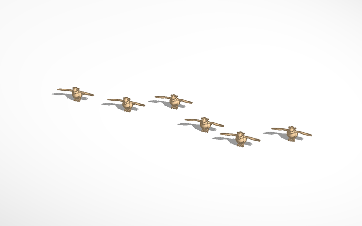 3D design Birds of a feather fight together | Tinkercad