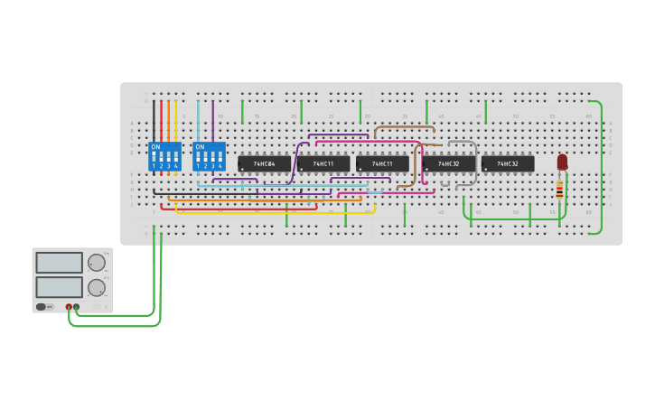 Circuit design ex 7 4 x 1 Multiplexer - Tinkercad