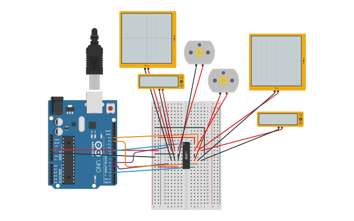 Circuit design Motor Driver - Tinkercad