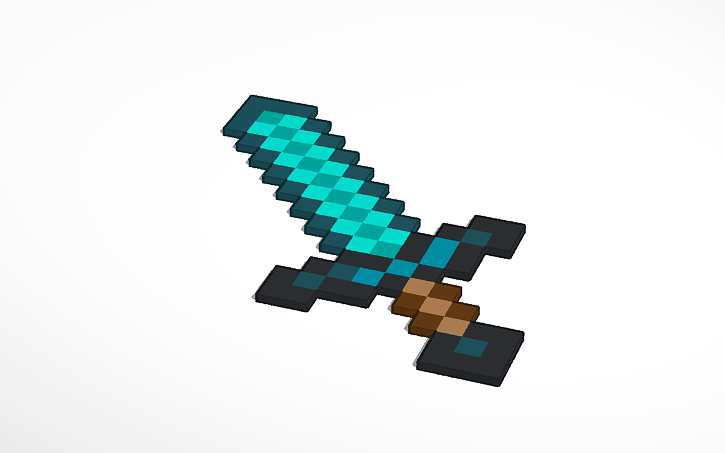3D design Espada Minecraft - Tinkercad