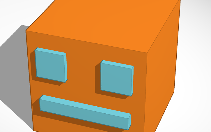 3D design Geometry Dash Cube - Tinkercad