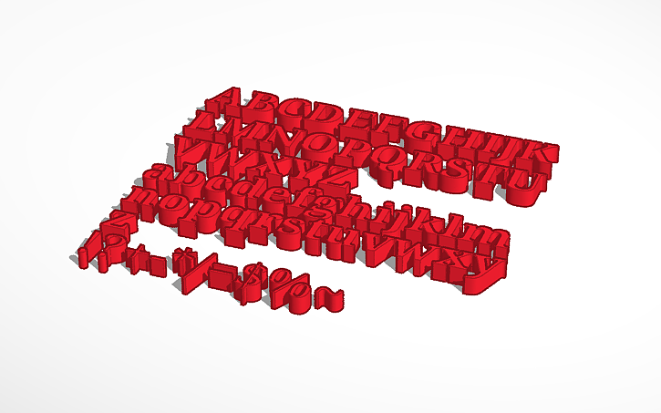 3D design English Letter - Tinkercad