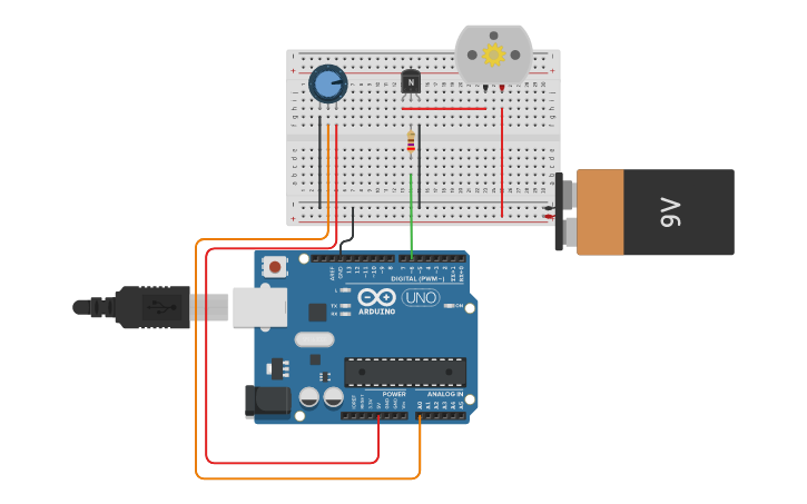 Circuit design Transistor | Tinkercad