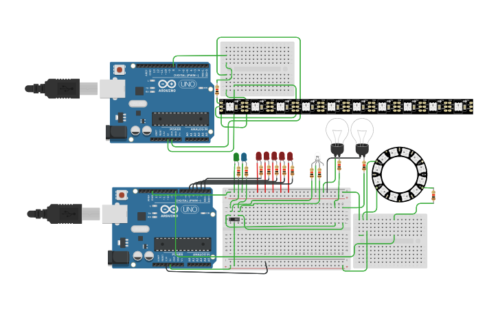 Circuit design lights - Tinkercad