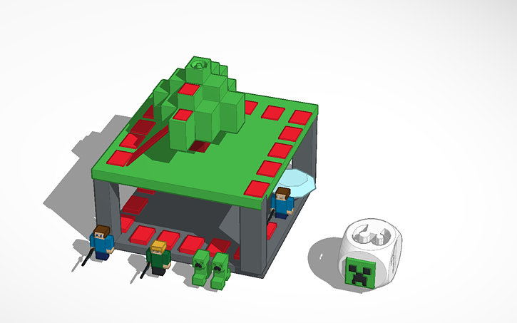 3D design MineCraft Board Game 1.2 - Tinkercad