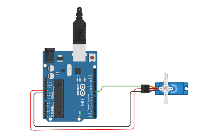 Circuit design Controle do servomotor, via Monitor Serial - Tinkercad Circuit design Controle do servomotor, via Monitor Serial - Tinkercad