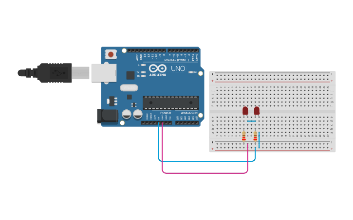 Circuit design Series and Parallel - Tinkercad