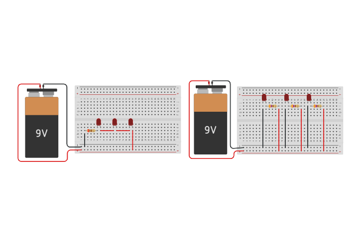 Circuit design CIRCUITOS SERIE Y PARALELO CON RESISTENCIA - Tinkercad Circuit design CIRCUITOS SERIE Y PARALELO CON RESISTENCIA - Tinkercad