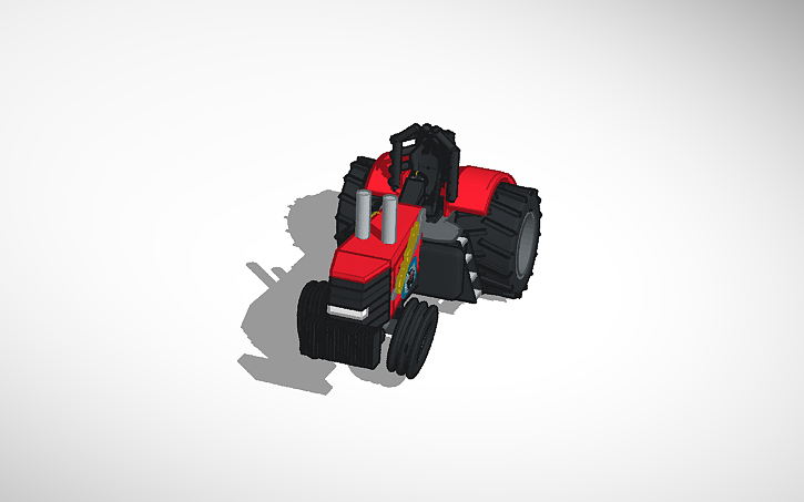 3D design Chain Reaction Pulling Tractor (Credit to David_302) - Tinkercad