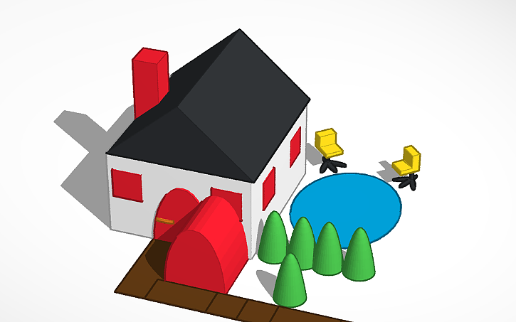 3D design Copy of Easy house - Tinkercad