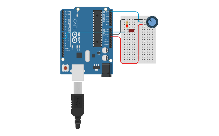 Circuit Design Potentiometer Input Analog Tinkercad