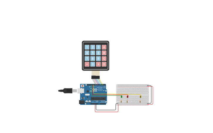 Circuit design COMBINATION_LOCK_18CS8160_Dhiraj - Tinkercad