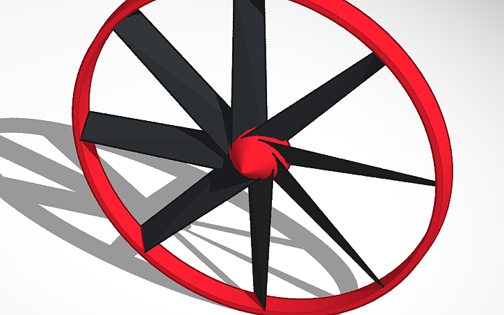 3D design fan blade - Tinkercad