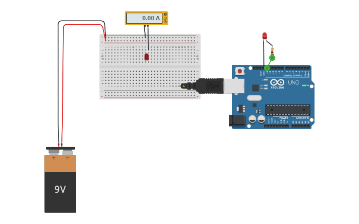 Circuit design LED circut - Tinkercad
