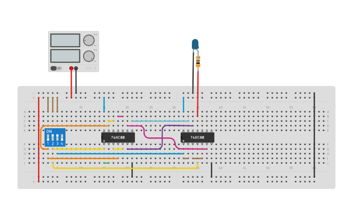 Circuit design EXP 3 - USING NAND GATE | Tinkercad