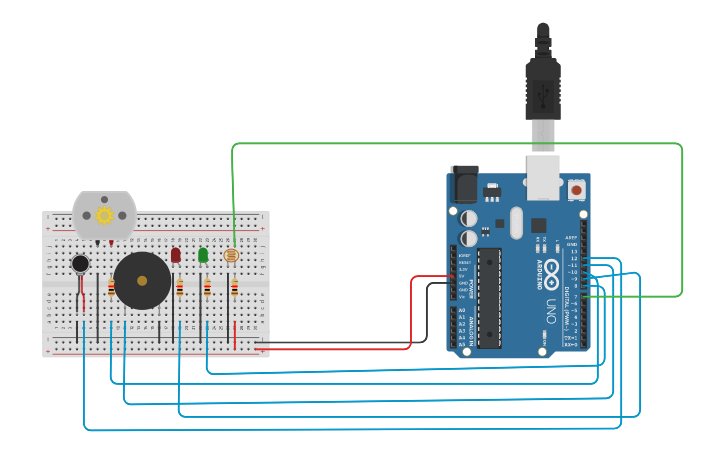 Circuit Design Drowsiness Detection Tinkercad