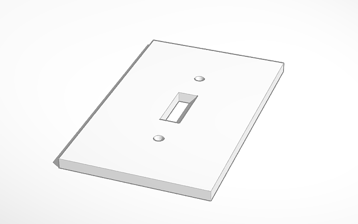 3D design light switch - Tinkercad
