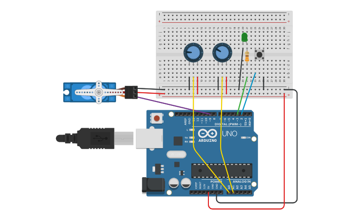 Circuit design MATLAB App Designer Arduino Side | Tinkercad