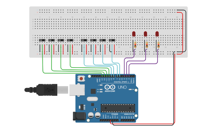 Circuit Design 4 Bit Magnitude Comparator Tinkercad