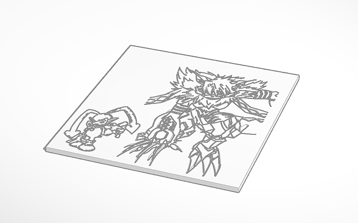 3D design puchimon evolution to meicrackmon digimon ghost game | Tinkercad