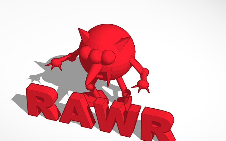 3D design The Rawr, my daughters monster - Tinkercad