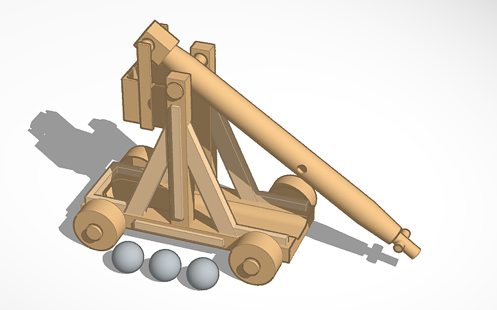 3D design Trebuchet - Tinkercad