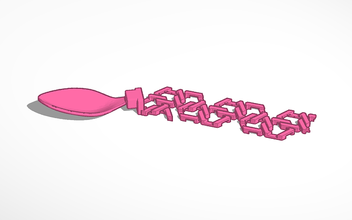 3D design articulated spoon - Tinkercad