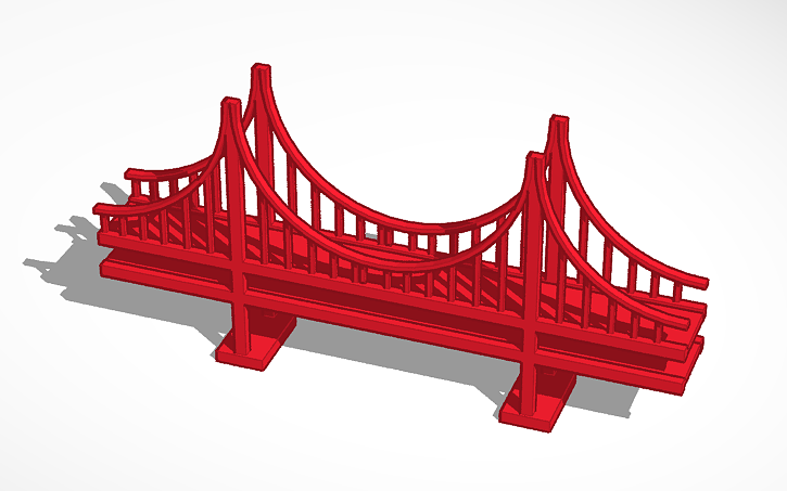3D design Bridge - Tinkercad