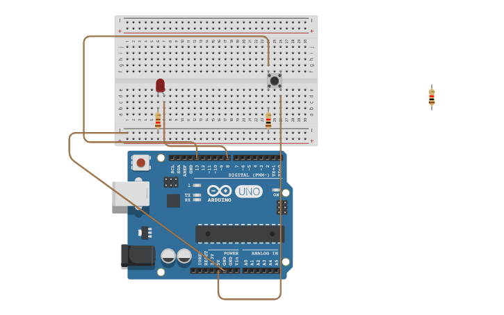 Circuit design codigo morse - Tinkercad