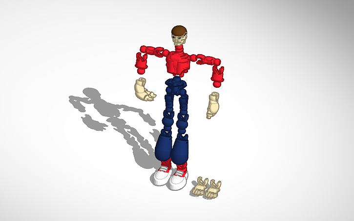 3D design Poseable figure - Tinkercad