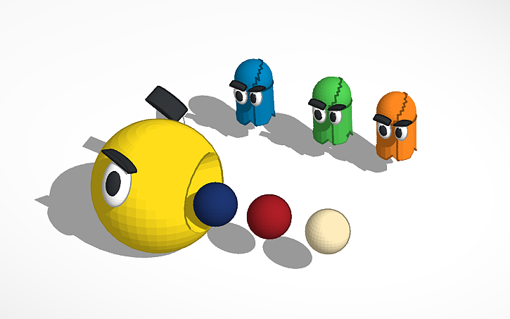 3D design pacman | Tinkercad
