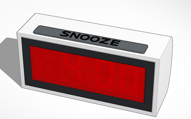 3d Design Digital Alarm Clock Tinkercad