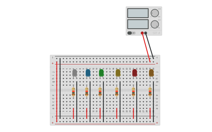 Circuit design Práctica 3 Led - Tinkercad