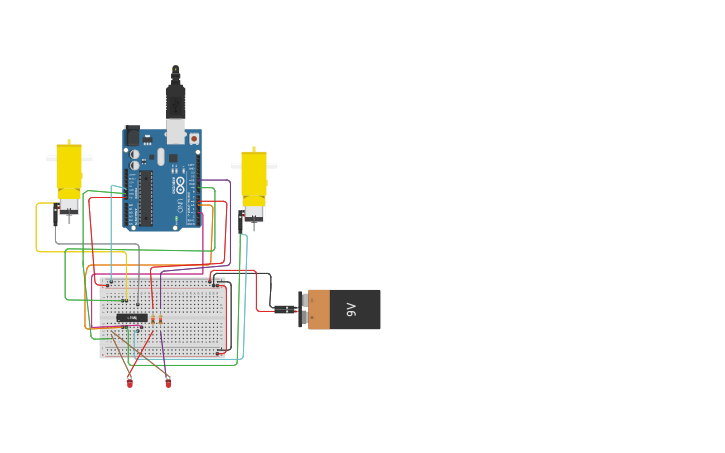 Circuit Design Esquema Que Controla Un Carro Tinkercad