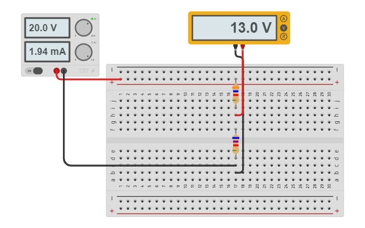 Circuit design Voltage Divider - Tinkercad Circuit design Voltage Divider - Tinkercad