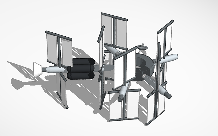 3D design Space Station Outpost - Tinkercad