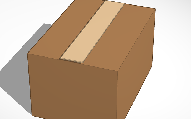 3D design cardboard box - Tinkercad