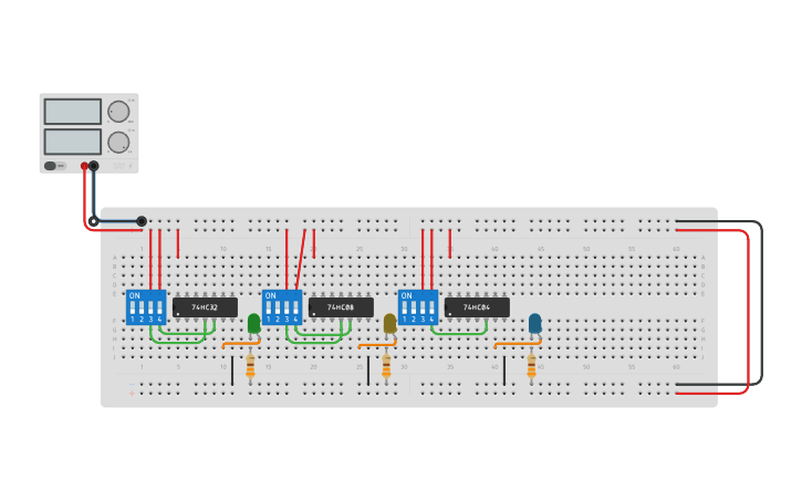 Circuit design Circuito Logico - Tinkercad