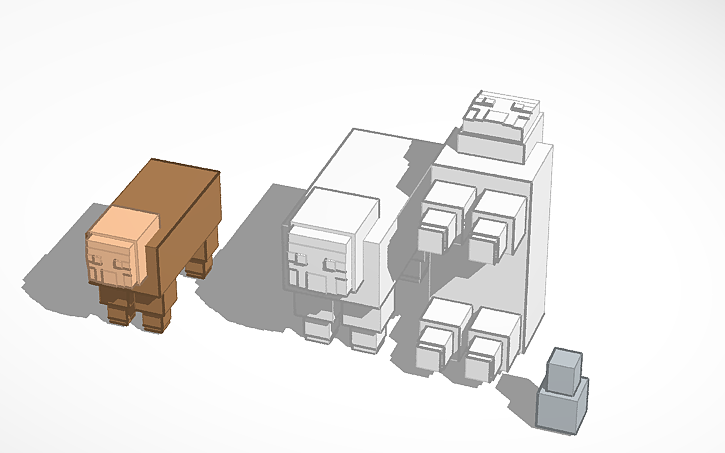 3D design Minecraft_Sheep - Tinkercad