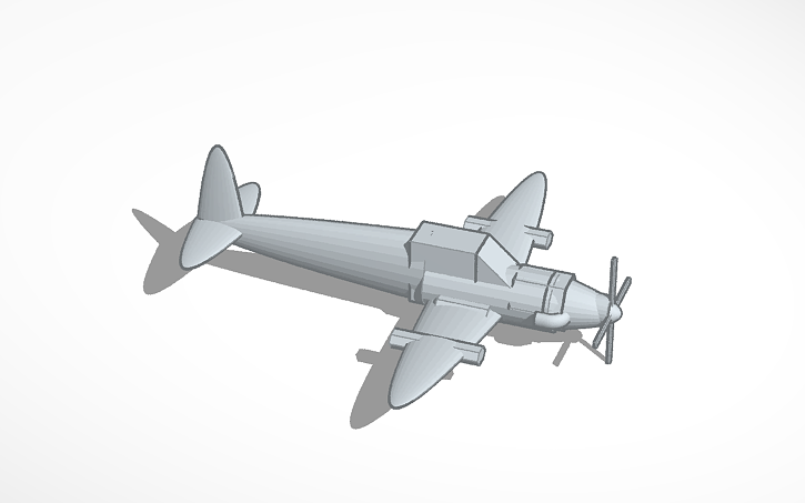 3D design WW2 plane - Tinkercad