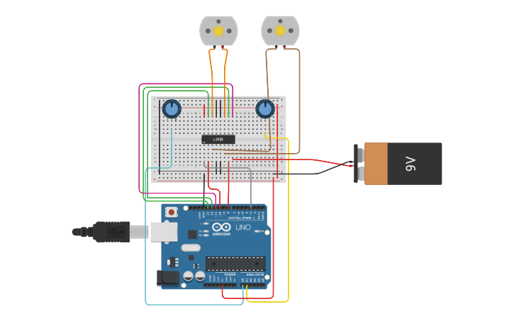 Circuit design JOSTICKS ACTIVIDAD #6 | Tinkercad