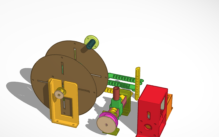 3D design Lyman filament spooler - Tinkercad