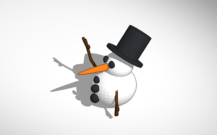 3d Design Snowman Tinkercad