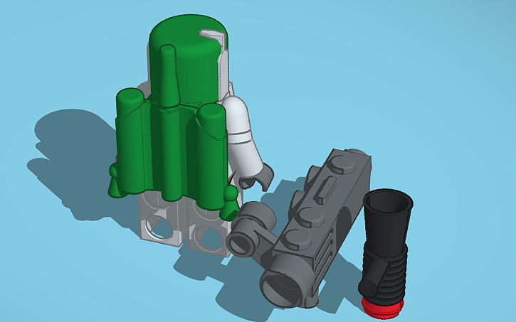 3D design 2003 Lego Boba Fett - Tinkercad