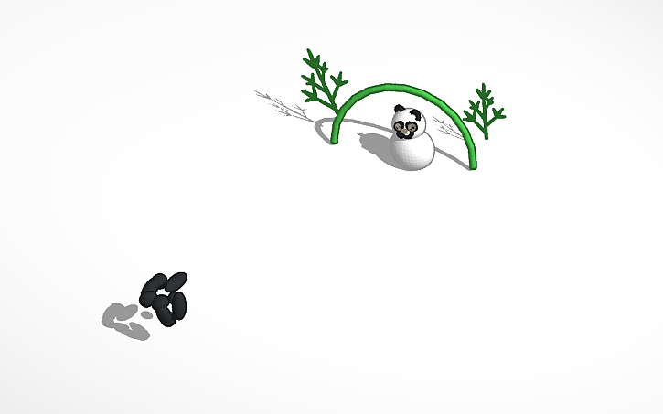 3D design Copy of Funny Panda | Tinkercad